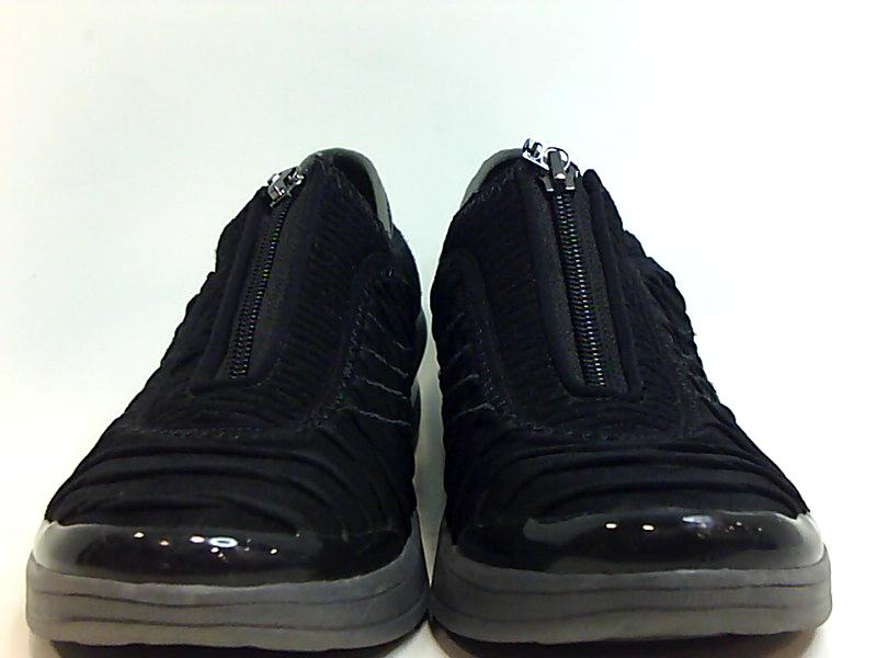 BZees Womens Fancy Low Top Zipper Fashion Sneakers, Black, Size 7.5 ...