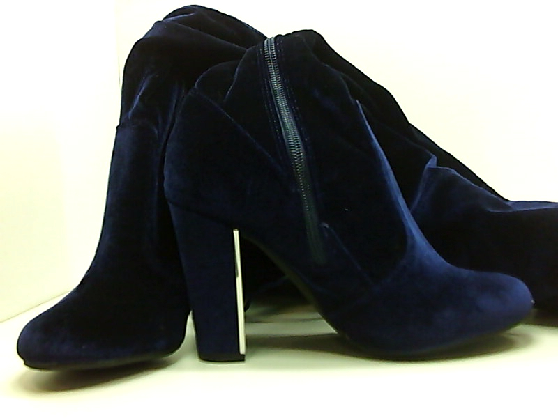Material Girl Womens priyanka Closed Toe Knee High Fashion Boots, Navy ...