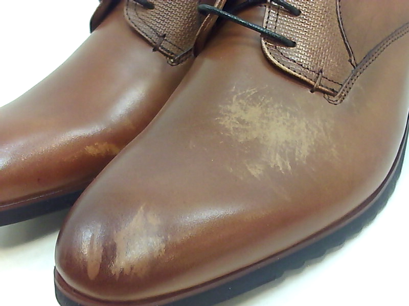 Steve Madden Mens Lawton Leather Lace Up Casual, Cognac Leather, Size ...