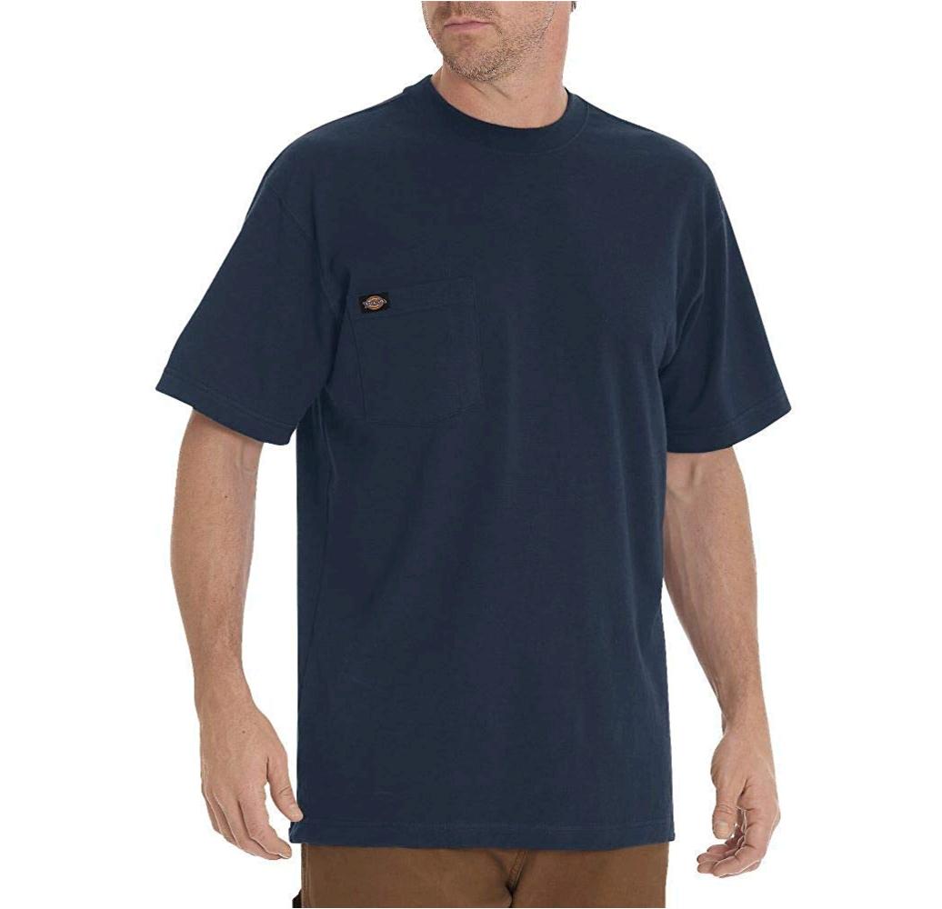 Dickies Mens Heavyweight Crew Neck Short Sleeve Tee Dark Navy Size