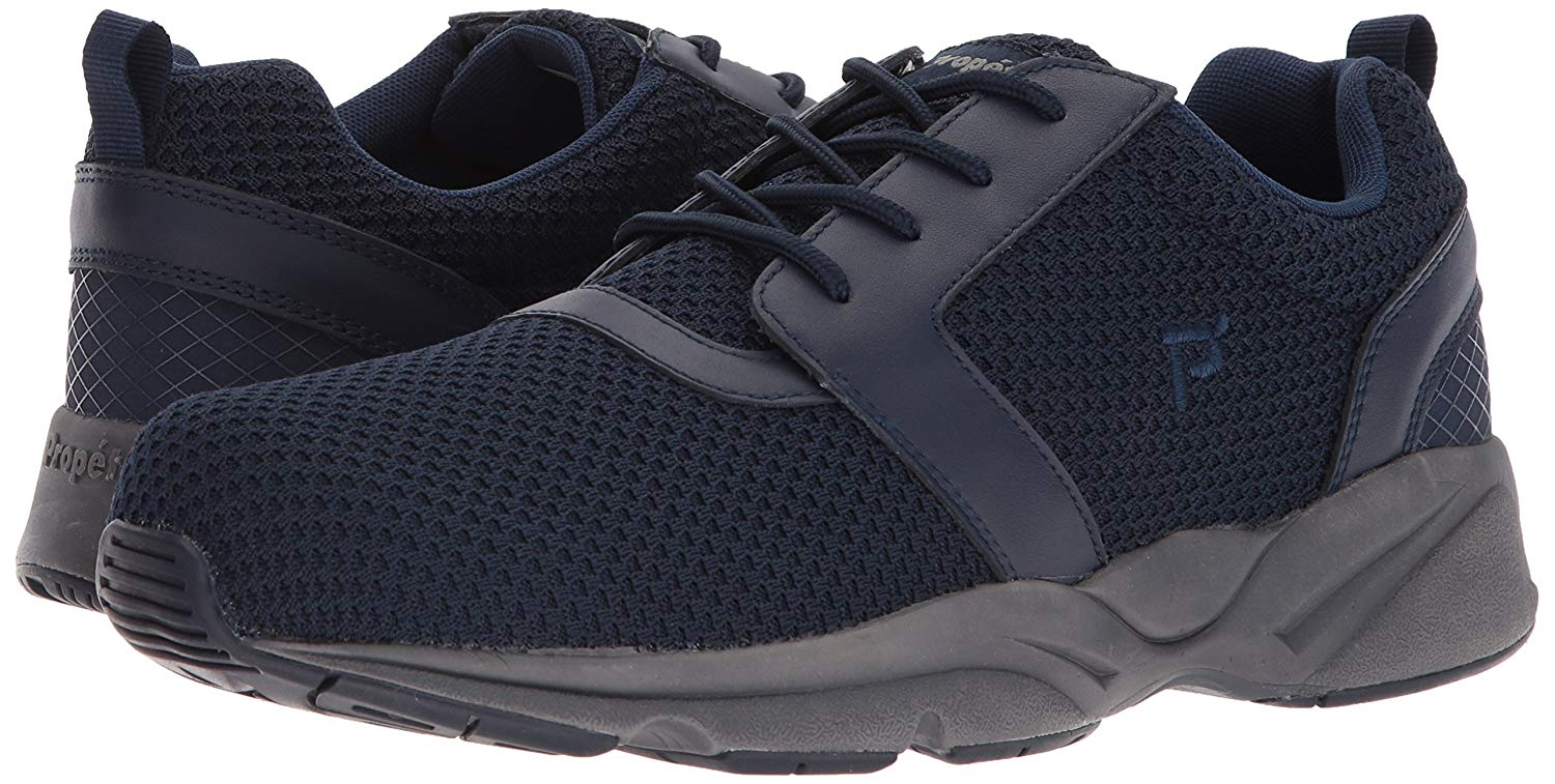 Propét Mens Stability x Low Top Lace Up Fashion Sneakers, Navy, Size 11 ...