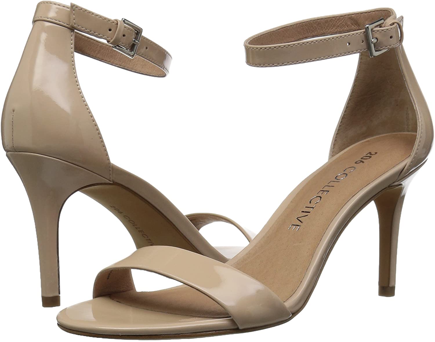 206 Collective Women's Anamarie Stiletto Heel, Neutral Patent Leather ...