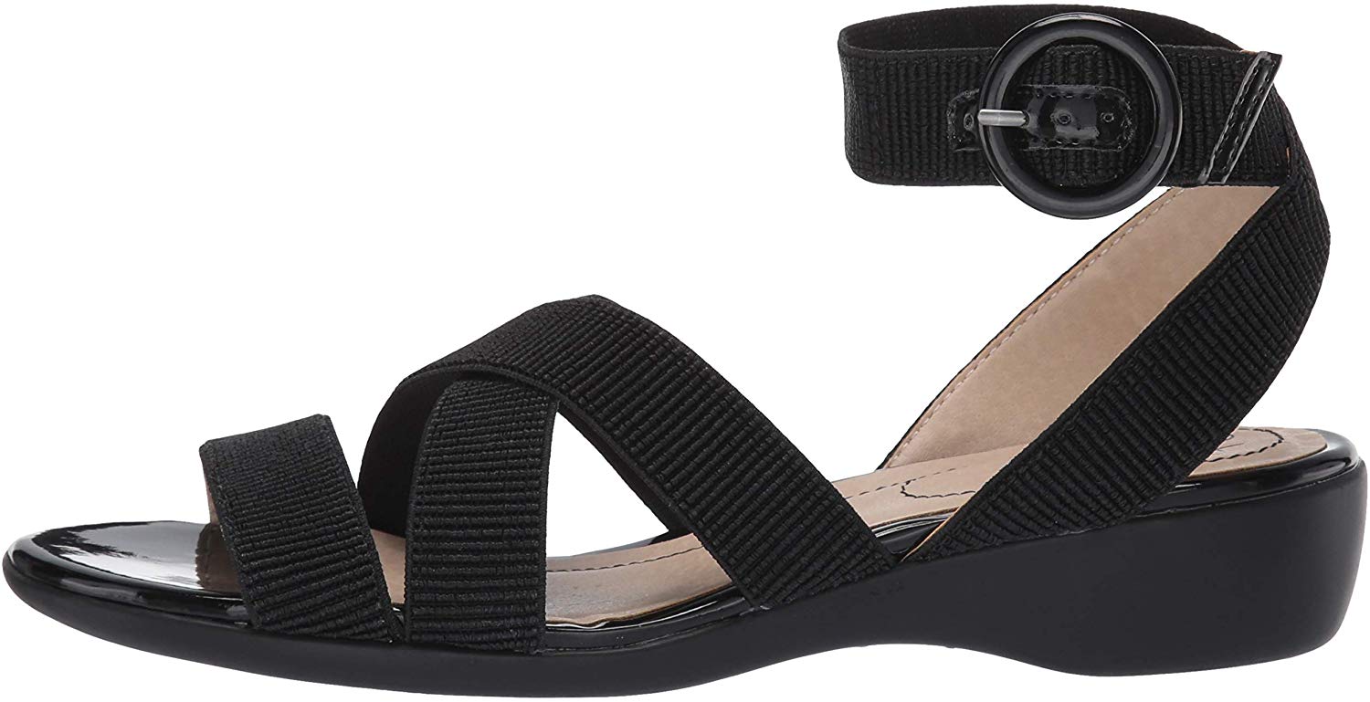 LifeStride Women's Temple Flat Sandal, Black, Size 6.5 MHFX | eBay