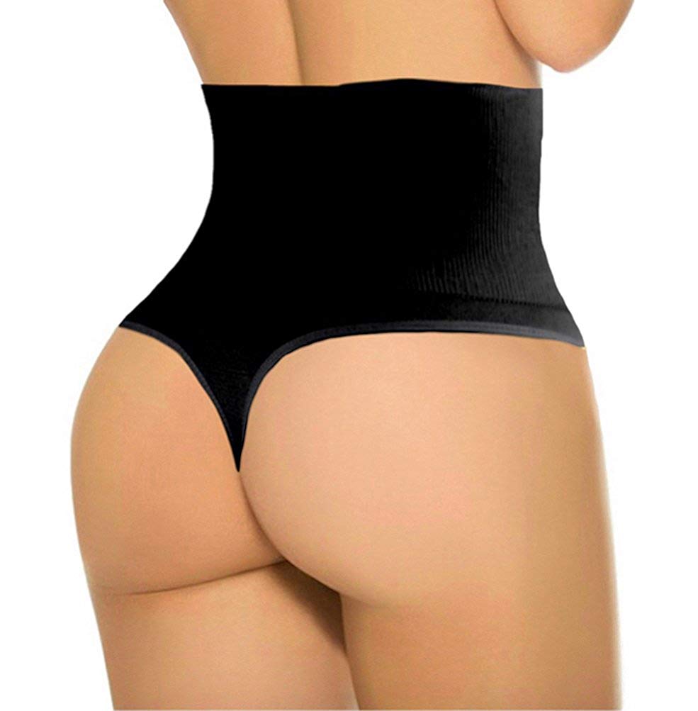 ShaperQueen 102B Thong - Women Waist Cincher Girdle Tummy, Black, Size ... ShaperQueen 102B Thong - Women Waist Cincher Girdle Tummy, Black, Size ...