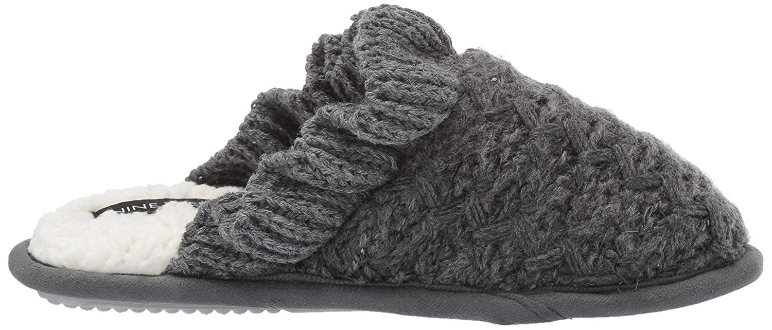 Nine West Womens Com 50880 Closed Toe Slip On Slippers, Grey, Size 11.0 ...