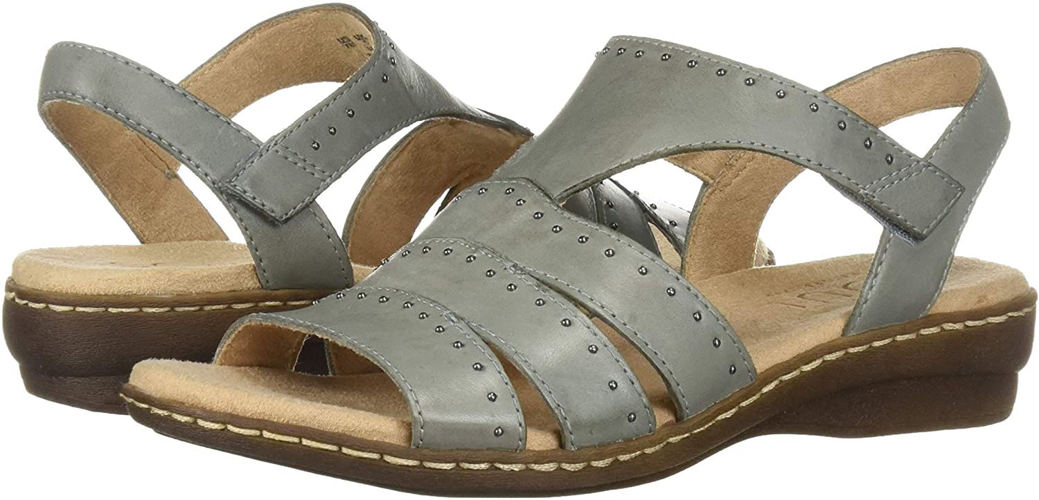 SOUL Naturalizer Women's Beacon Flat Sandal, Stonewash Denim, Size 7.5 ...