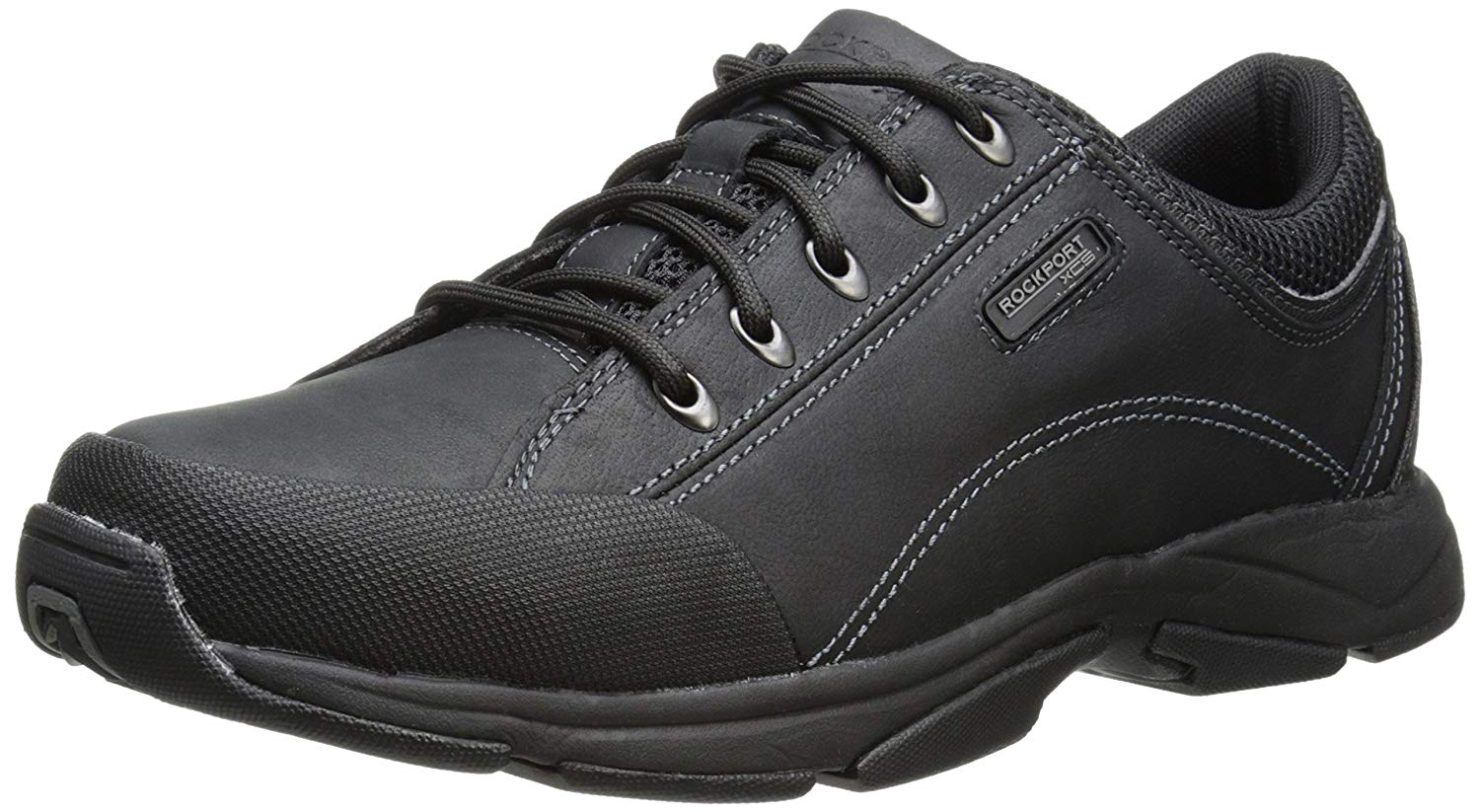 Rockport Mens Cranson Leather Low Top Lace Up Fashion Sneakers, Black ...