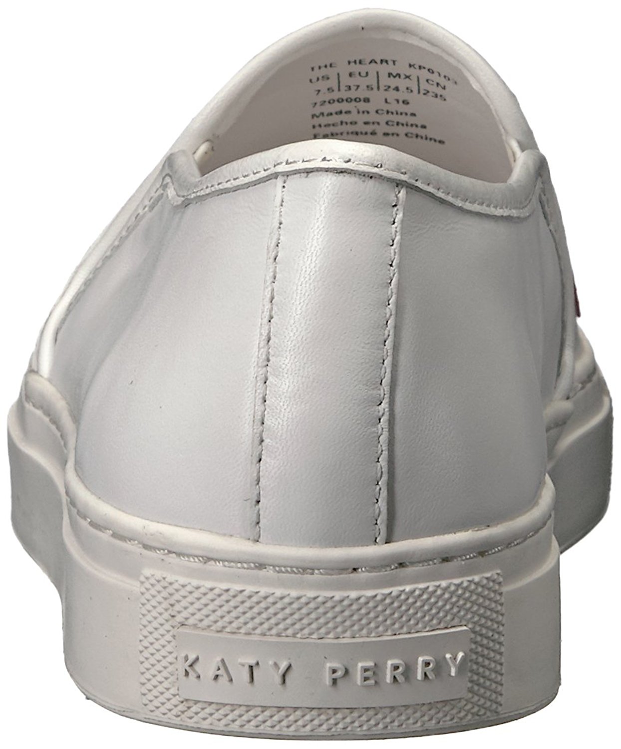 Katy Perry Womens the heart sneaker Leather Low Top Slip On, White ...