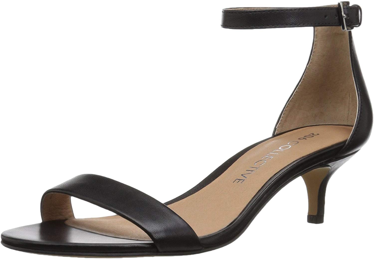 Brand - 206 Collective Women's Eve Stiletto, Black Leather, Size 10.0 ...