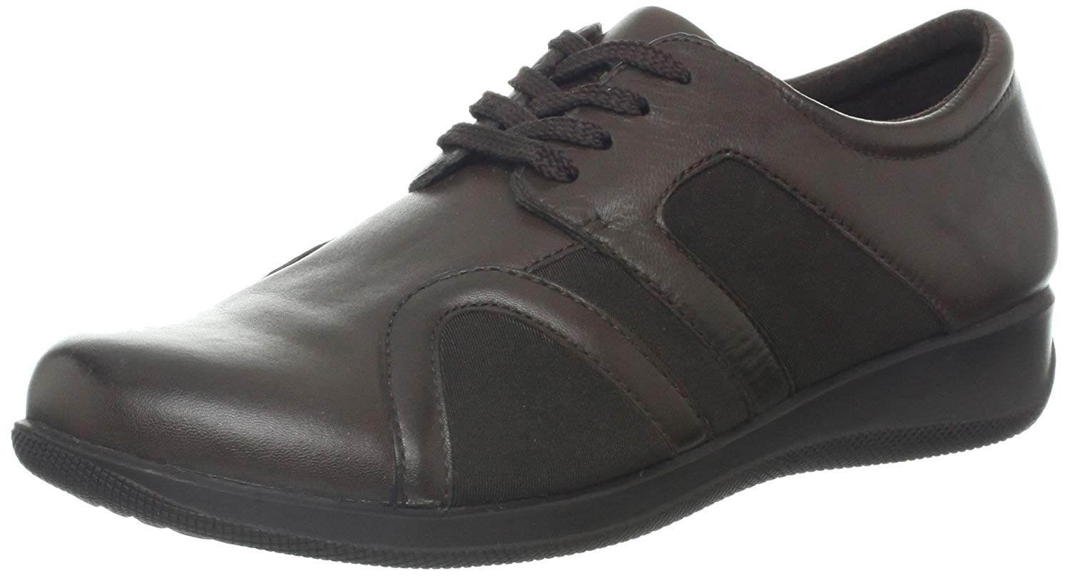 SoftWalk Womens Topeka Leather Low Top Lace Up Fashion, Dark Brown ...