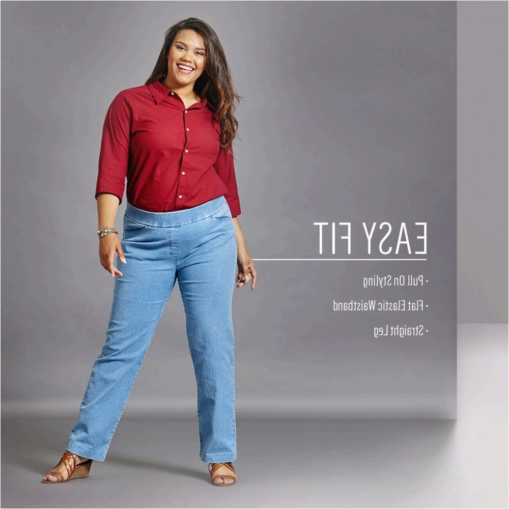 Chic Classic Collection Womens Plus Size Easy Fit Elastic Starlite