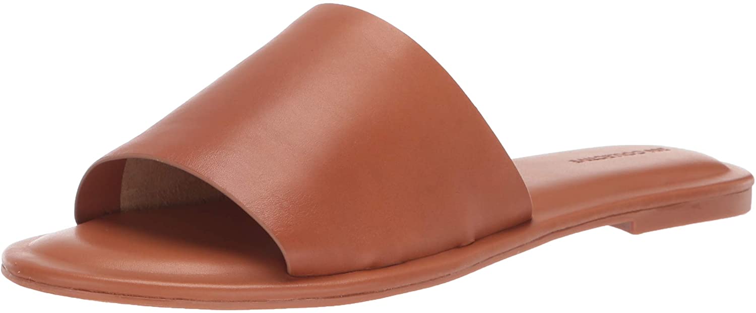Brand - 206 Collective Women's Soler Flat Sandal, Cognac, Size 8.0 NOzt ...