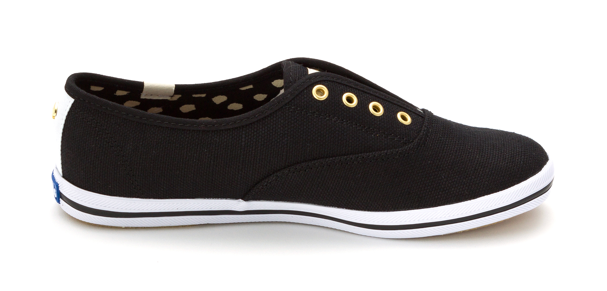 Keds Womens Champion Kate Spade Laceless Low Top Slip On, Black, Size 5 ...