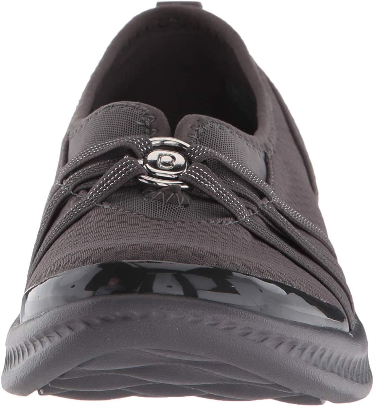 BZees Womens niche Fabric Low Top Slip On Fashion Sneakers, Dark Grey ...