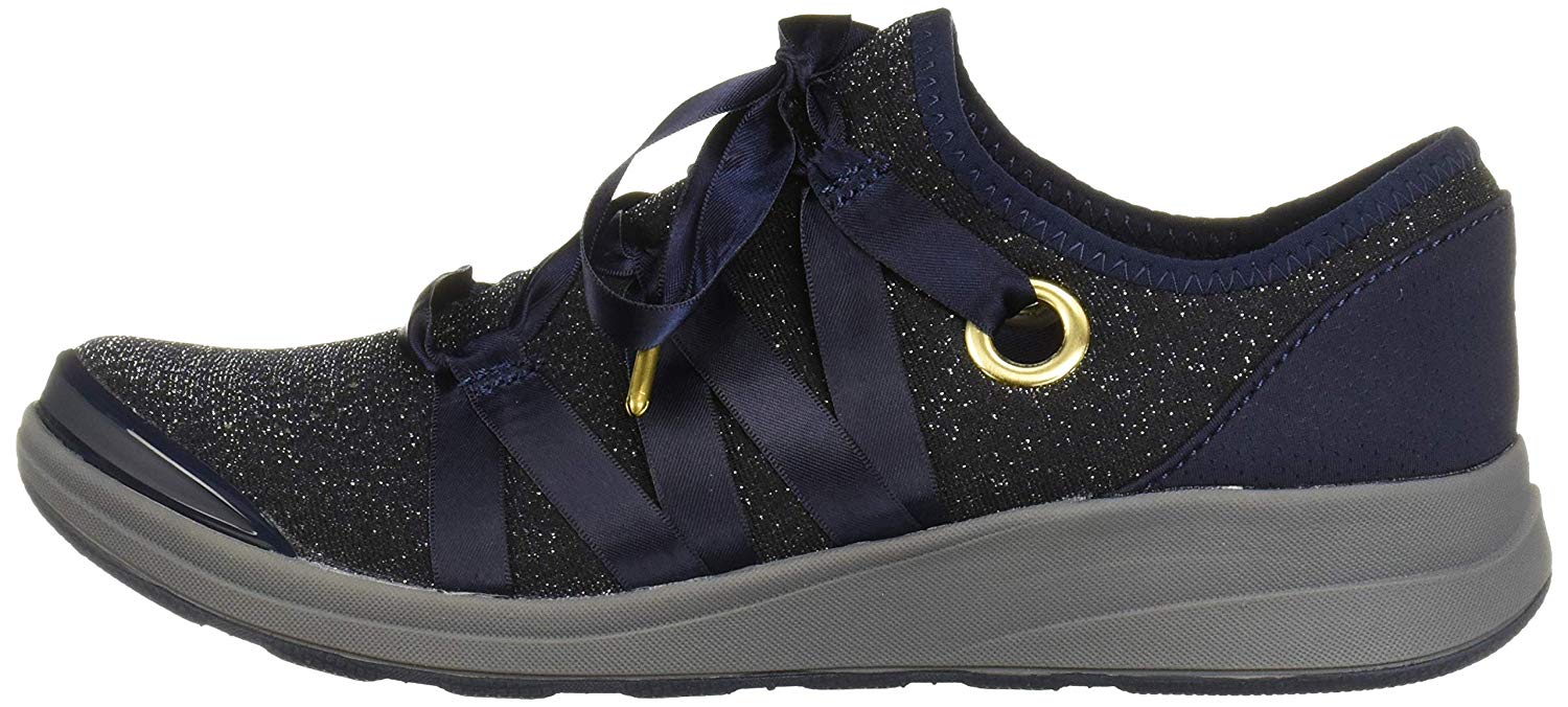 BZees Womens Inspire Fabric Low Top Lace Up Fashion Sneakers, Navy ...