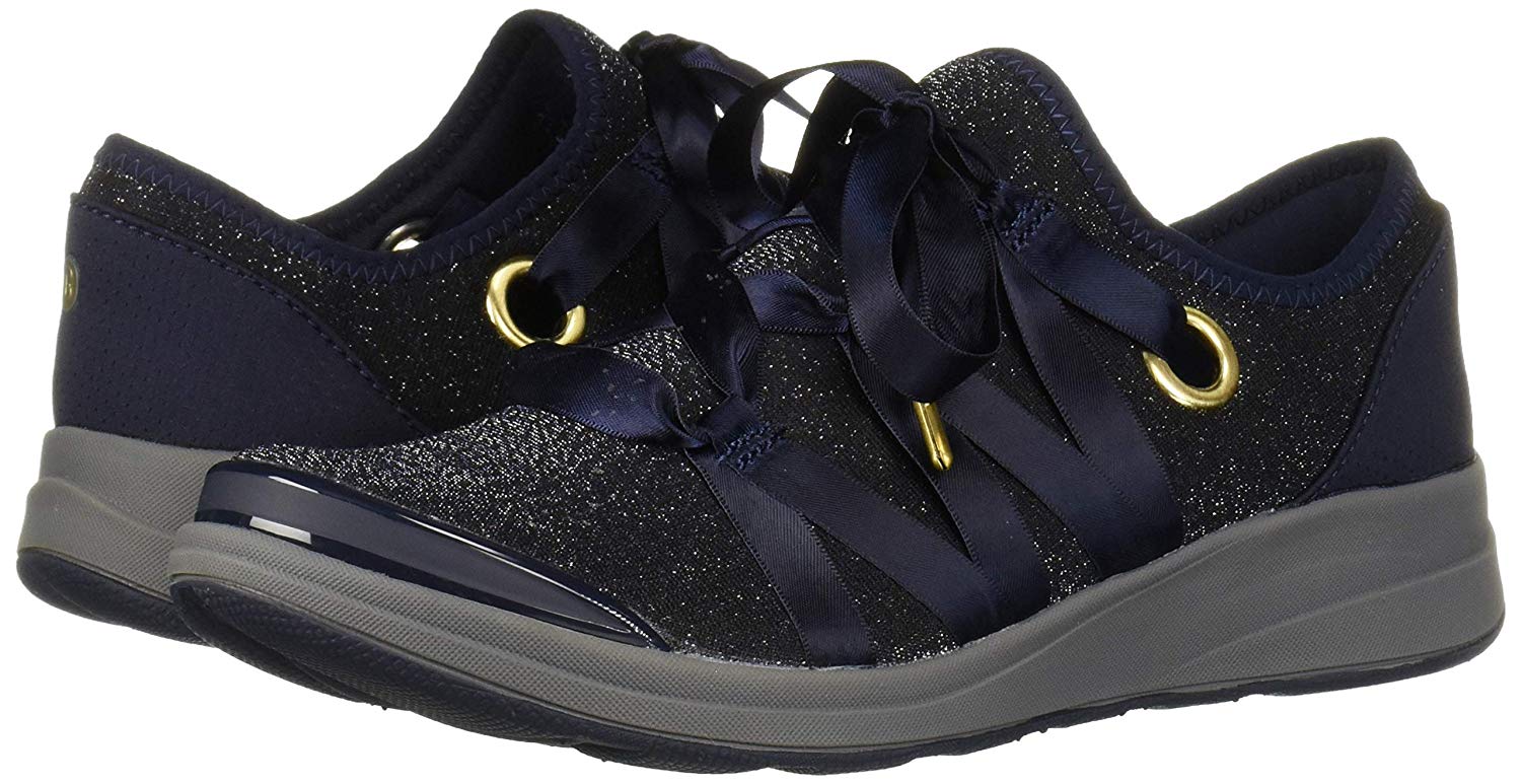 BZees Womens Inspire Fabric Low Top Lace Up Fashion Sneakers, Navy ...