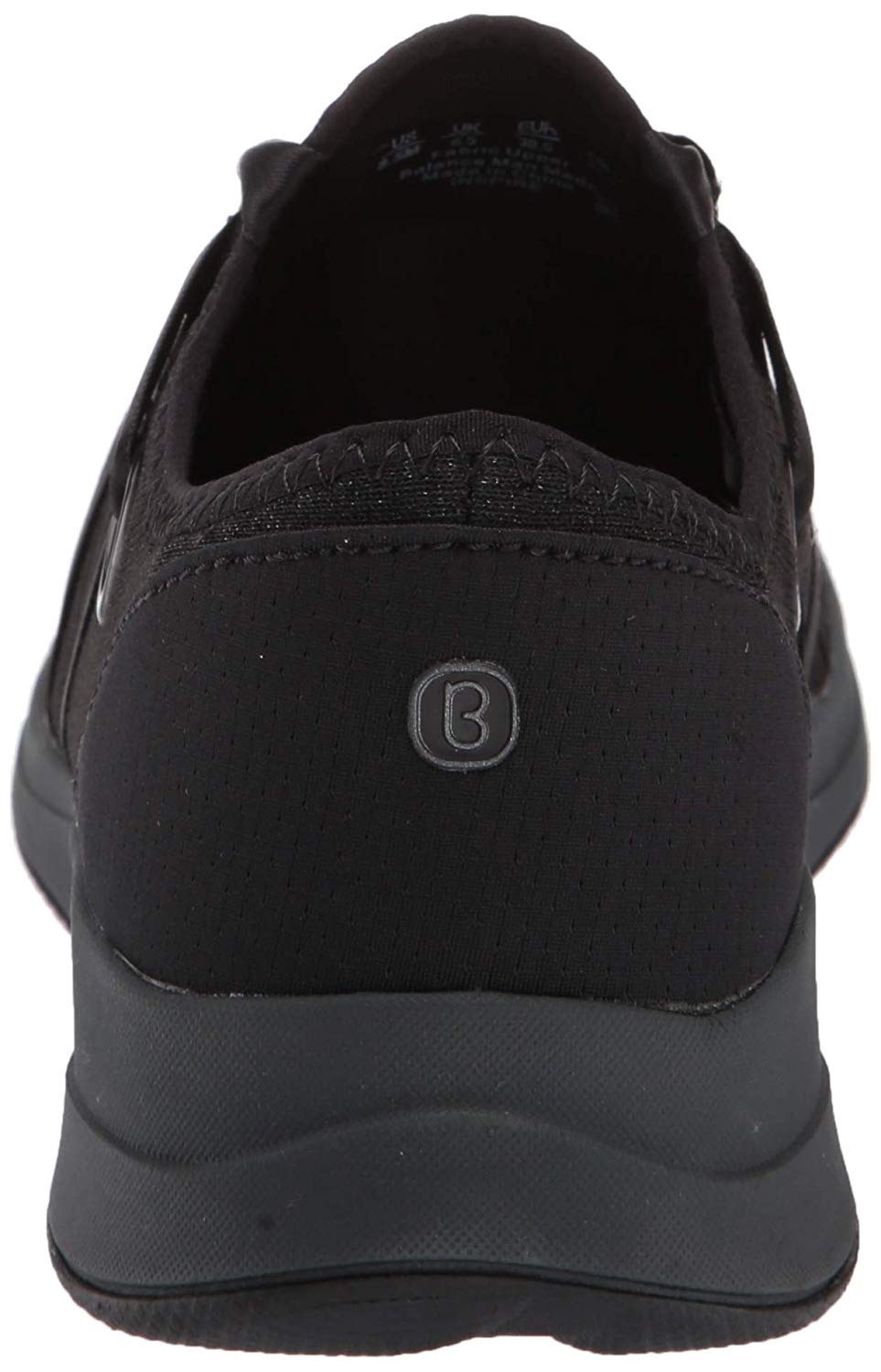 BZees Womens Inspire Fabric Low Top Lace Up Fashion Sneakers, Black ...