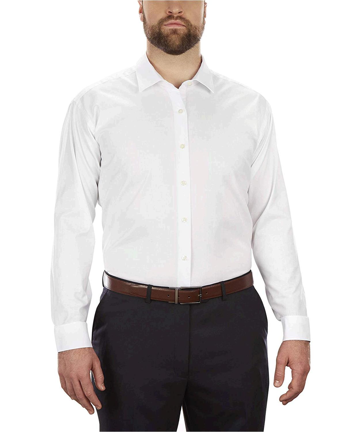 Kenneth Cole Unlisted Men's Dress Shirt Big and Tall Solid , , White ...