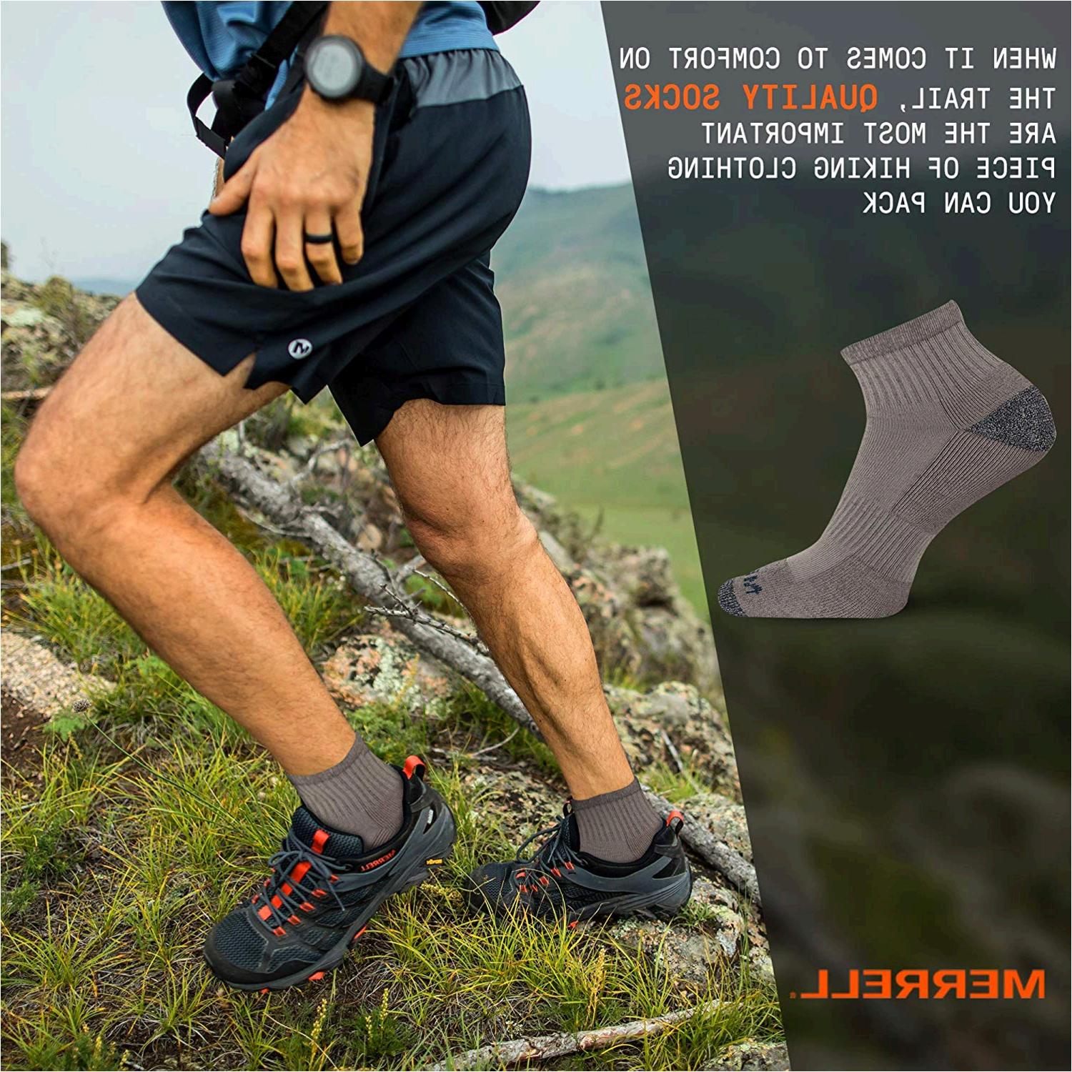 Merrell Mens 3 Pack Cushioned Performance Hiker Socks Black Size 95 Kdwx Ebay