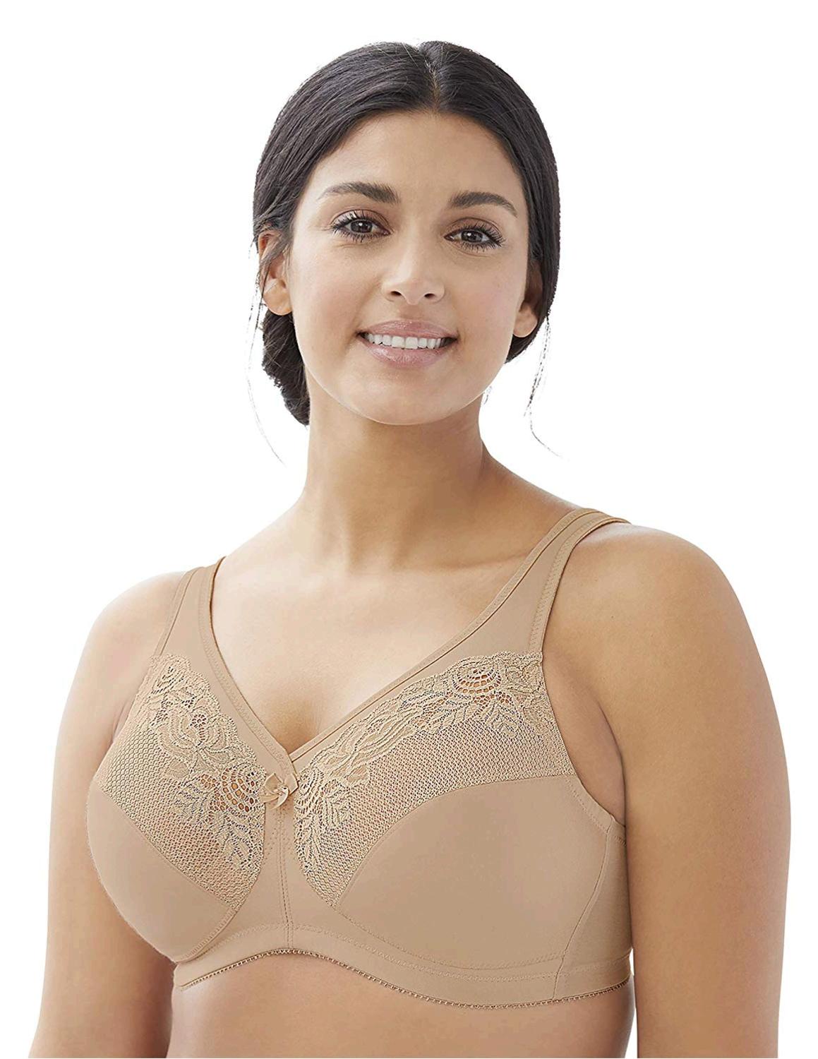 Glamorise Womens Plus Size Full Figure Magiclift Wirefree Café Size
