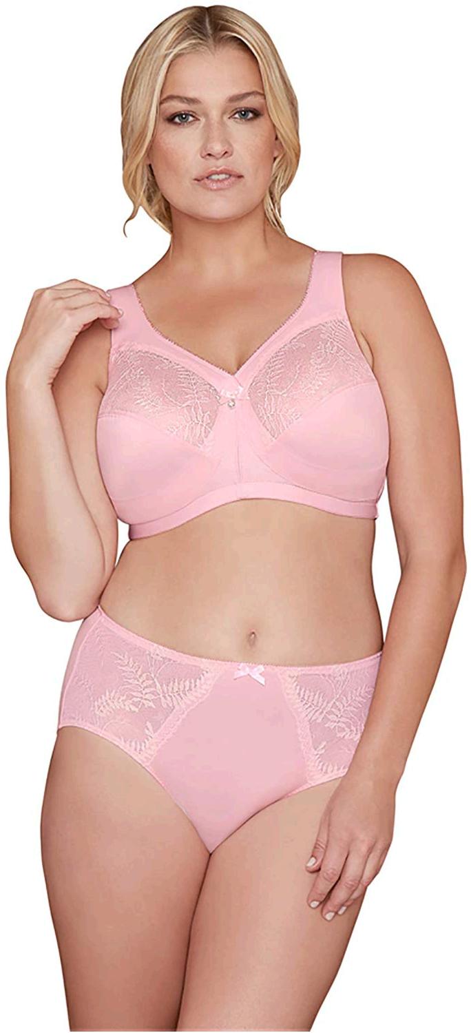 Bramour By Glamorise Womens Full Figure Plus Size Wirefree Pink Size